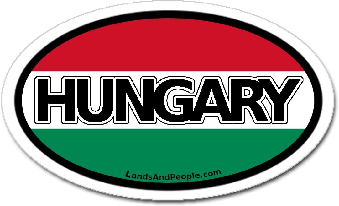 Amazon.com - Hungary and Hungarian Flag Car Bumper Sticker Decal Oval