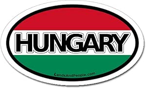 Amazon.com - Hungary and Hungarian Flag Car Bumper Sticker Decal Oval