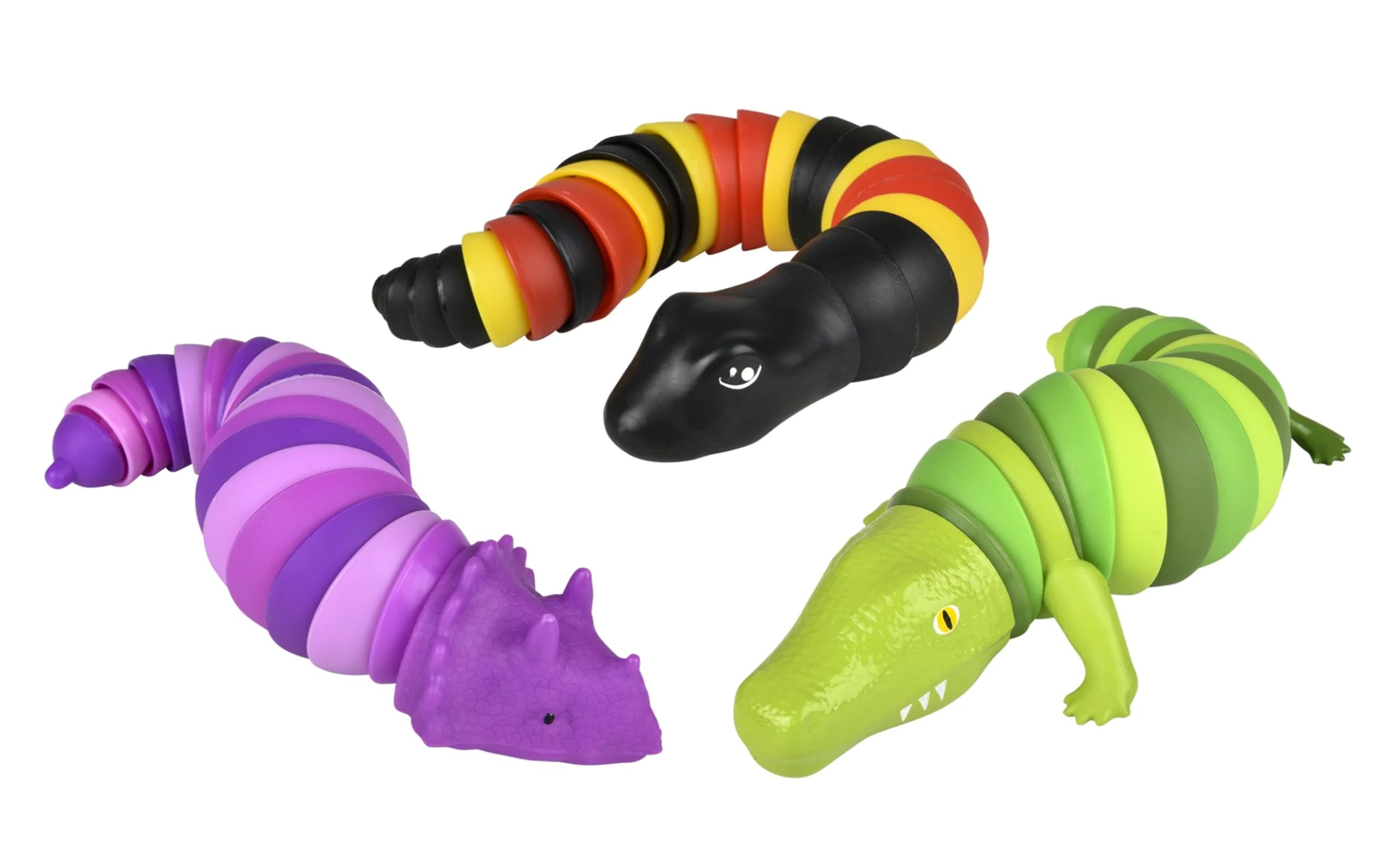 Amazon.com: Dinosaur, Alligator, and Snake Wiggle Fidget Toys ...
