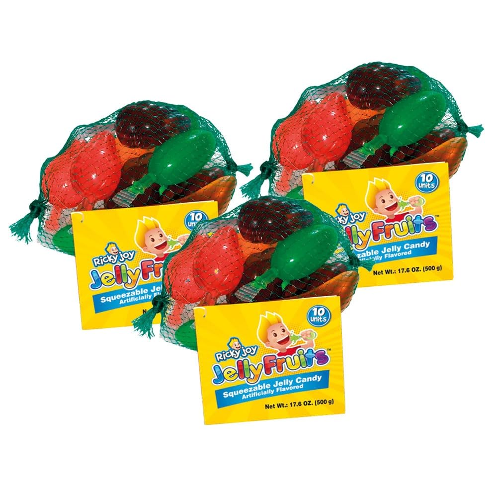 Amazon.com : Ricky Joy Jelly Fruits, Squeezable Jelly Candy, 17.6oz ...