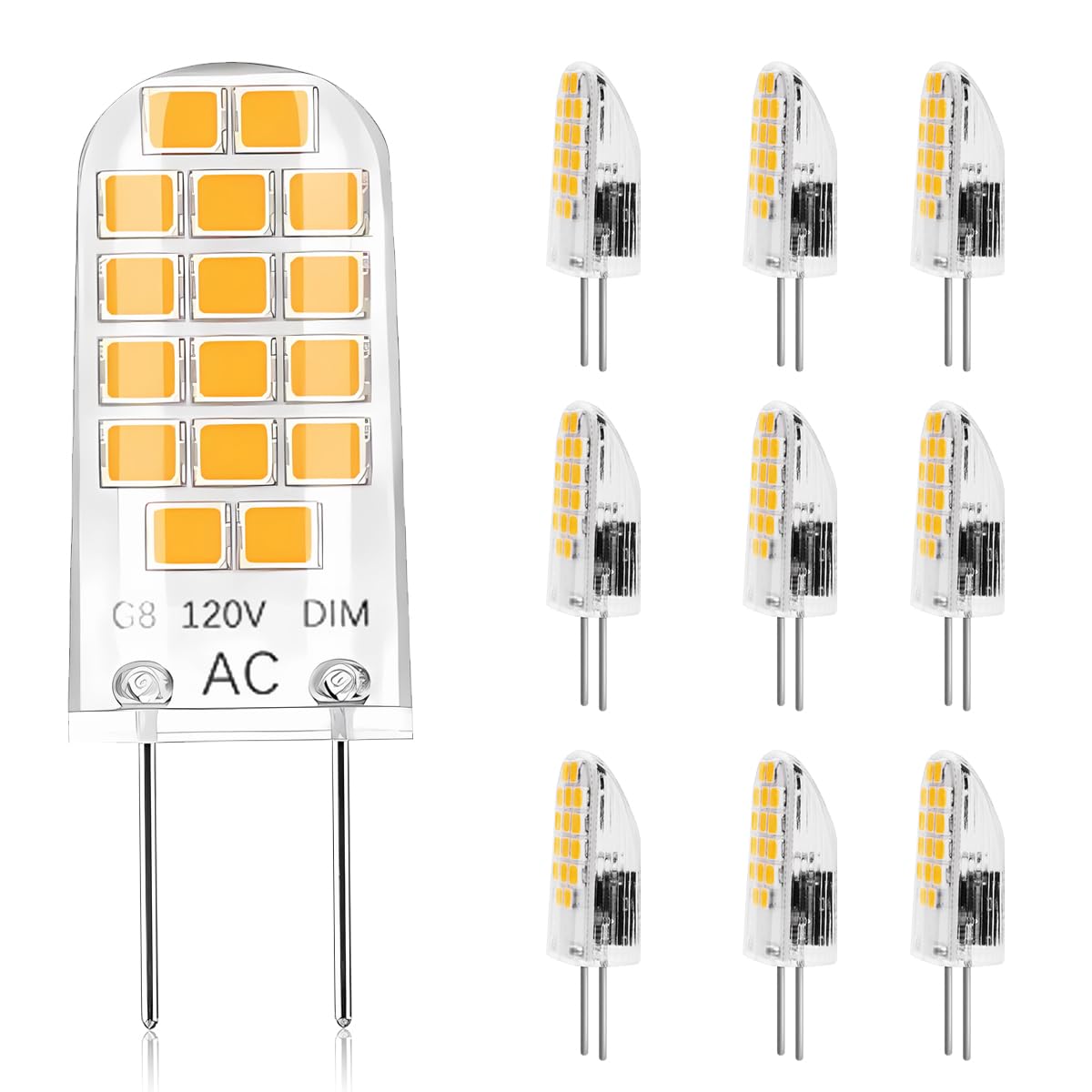 G8 Led Light Bulb, 120V T4 Bulb 20W 25W Halogen Bulb Replacement, LED ...