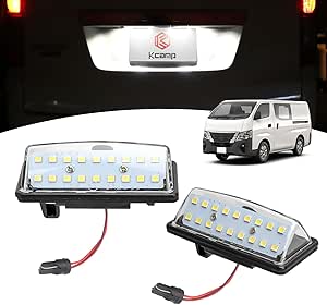 Amazon | 北澤商事 キャラバン NV350 LEDライセンスランプ ナンバー灯 セレナ C25 C26 エルグランド E52 ノート E11 E12 E13 車種専用 カスタム バーツ ...