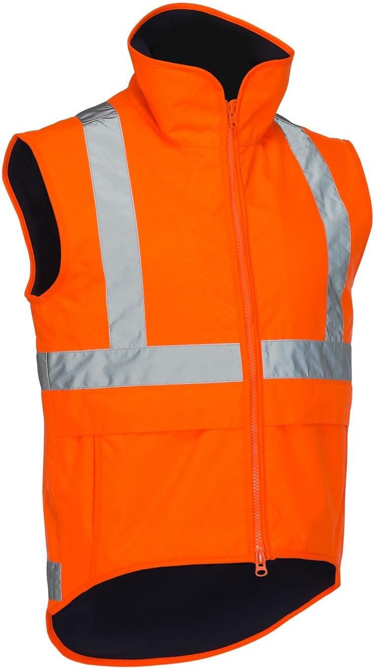 Amazon.com: Deluxe Hi Vis Polar Fleece Lined Safety Vest: Clothing ...
