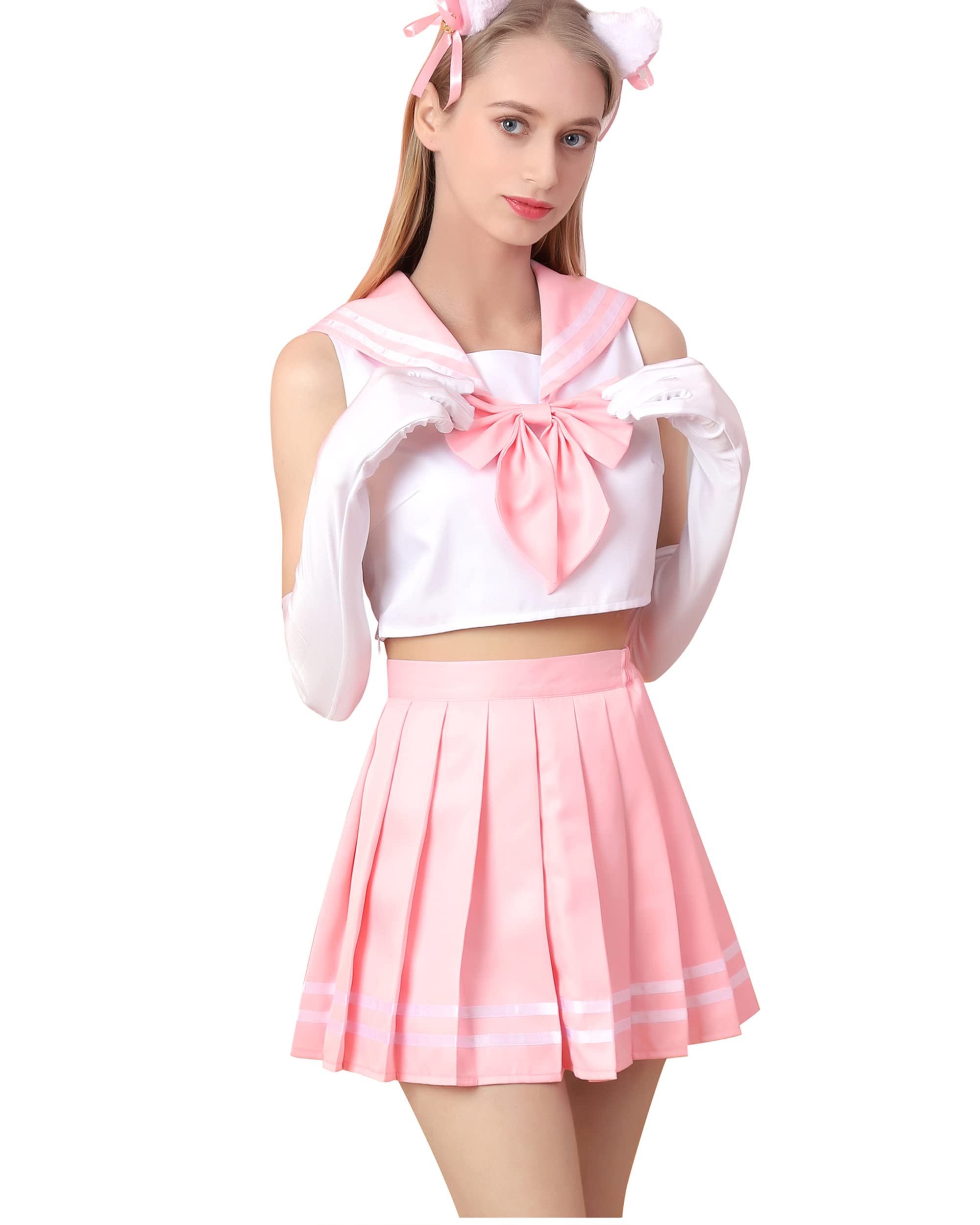 Buy Classic Japanese School Uniform Sailor Dress Chibi Anime Cosplay ...