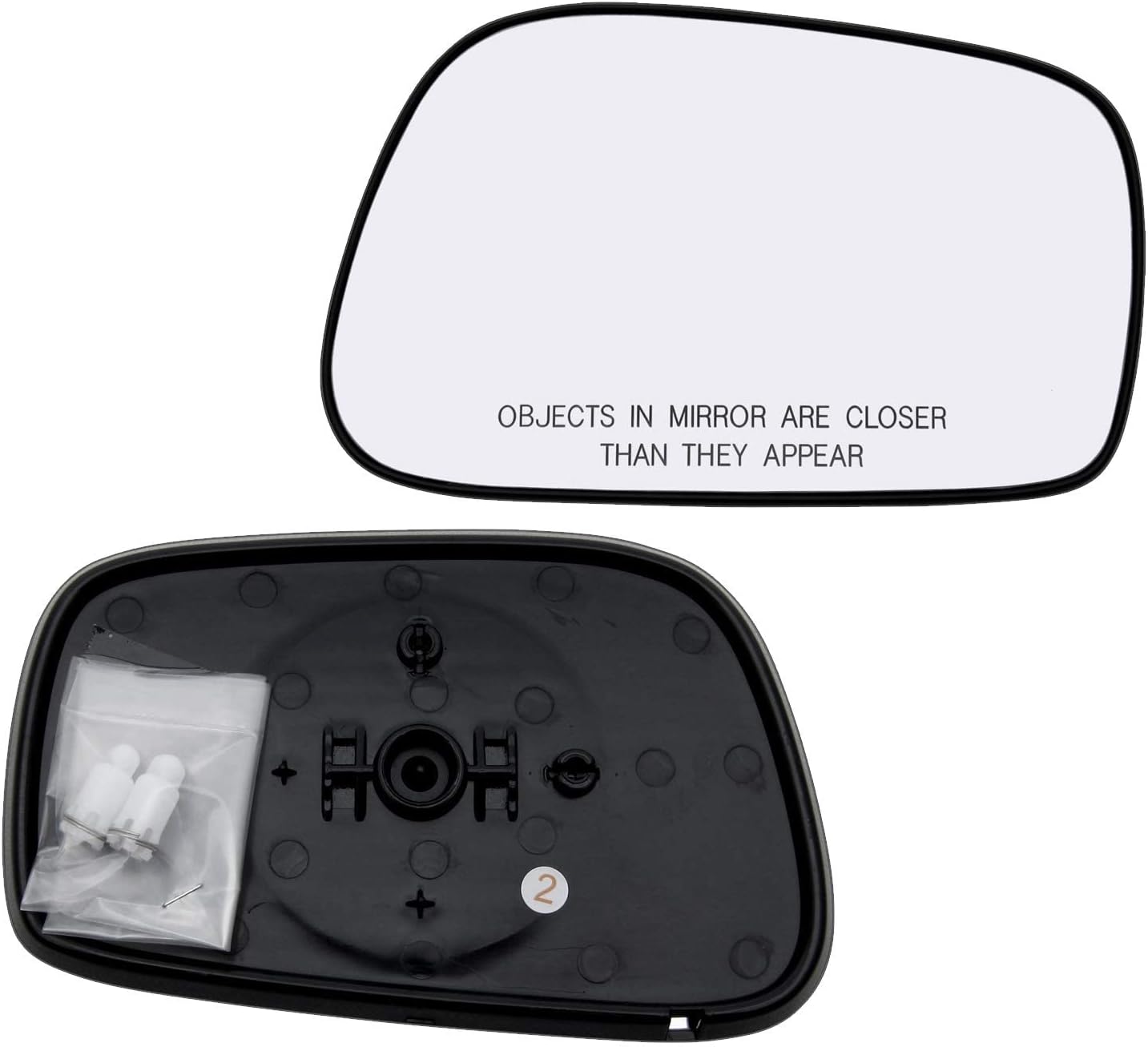 Amazon.com: Passenger Side Mirror Glass Assembly With Plastic Backing ...