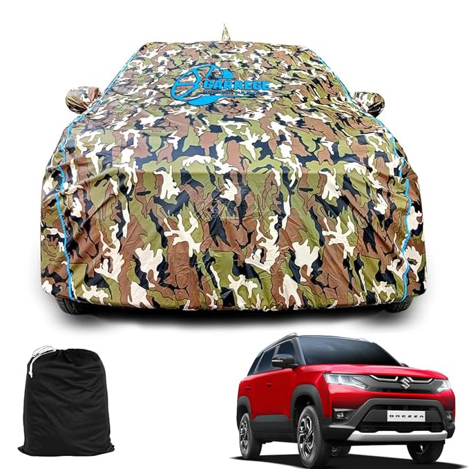 GARREGE® Maruti Suzuki Brezza Car Body Cover Waterproof with Mirror and ...