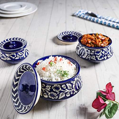 Buy Unravel India mughal Ceramic Handi Set (Set of 3) Online at Low ...