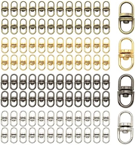 Amazon.com: 100 Pieces Swivel Key Ring Keychain Connectors, Double ...