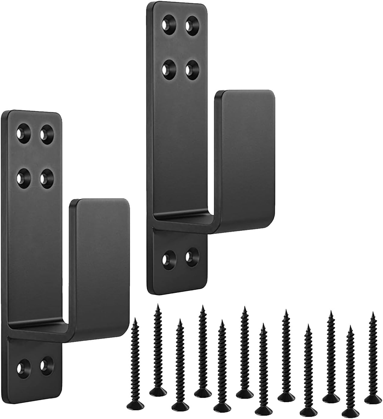 Amazon.com: Thereisno Door Barricades Clamps Set Us-Brackets Bar ...