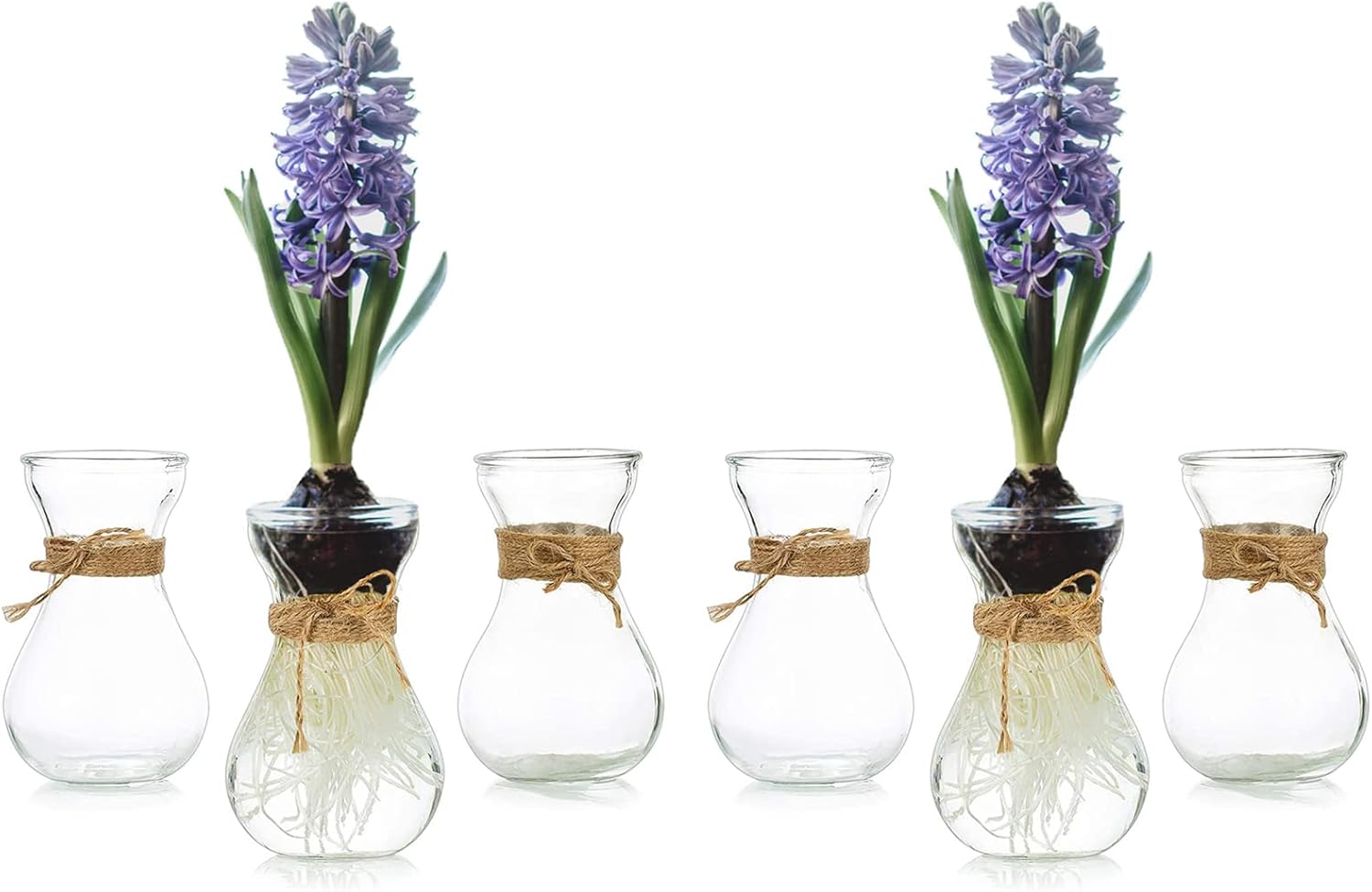 Amazon.com: Small Glass Vases for Centerpieces - Hewory 6pcs Clear Mini ...