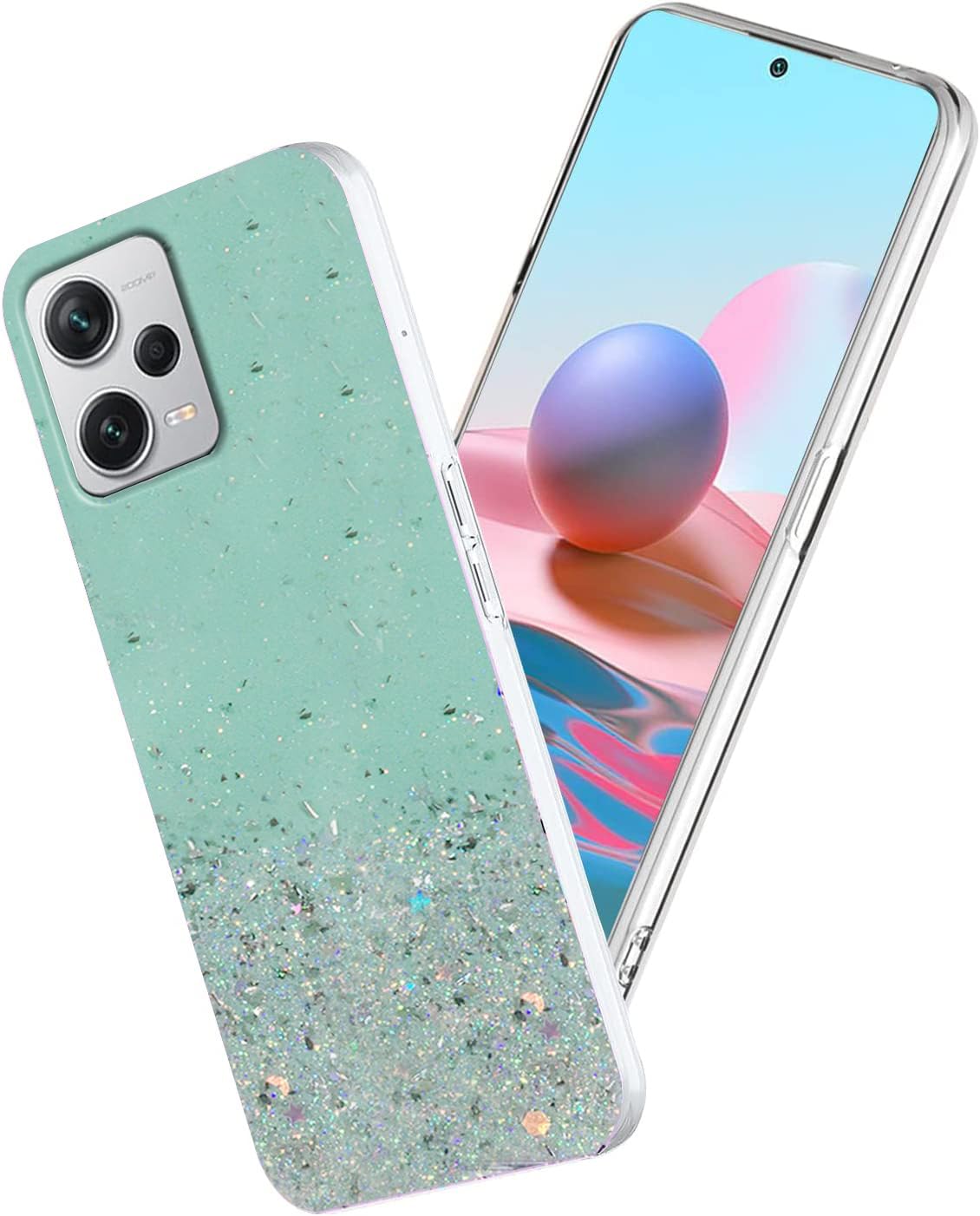 VONZEE® Glitter Case Compatible with Redmi Note 12 5G, Non Moving ...