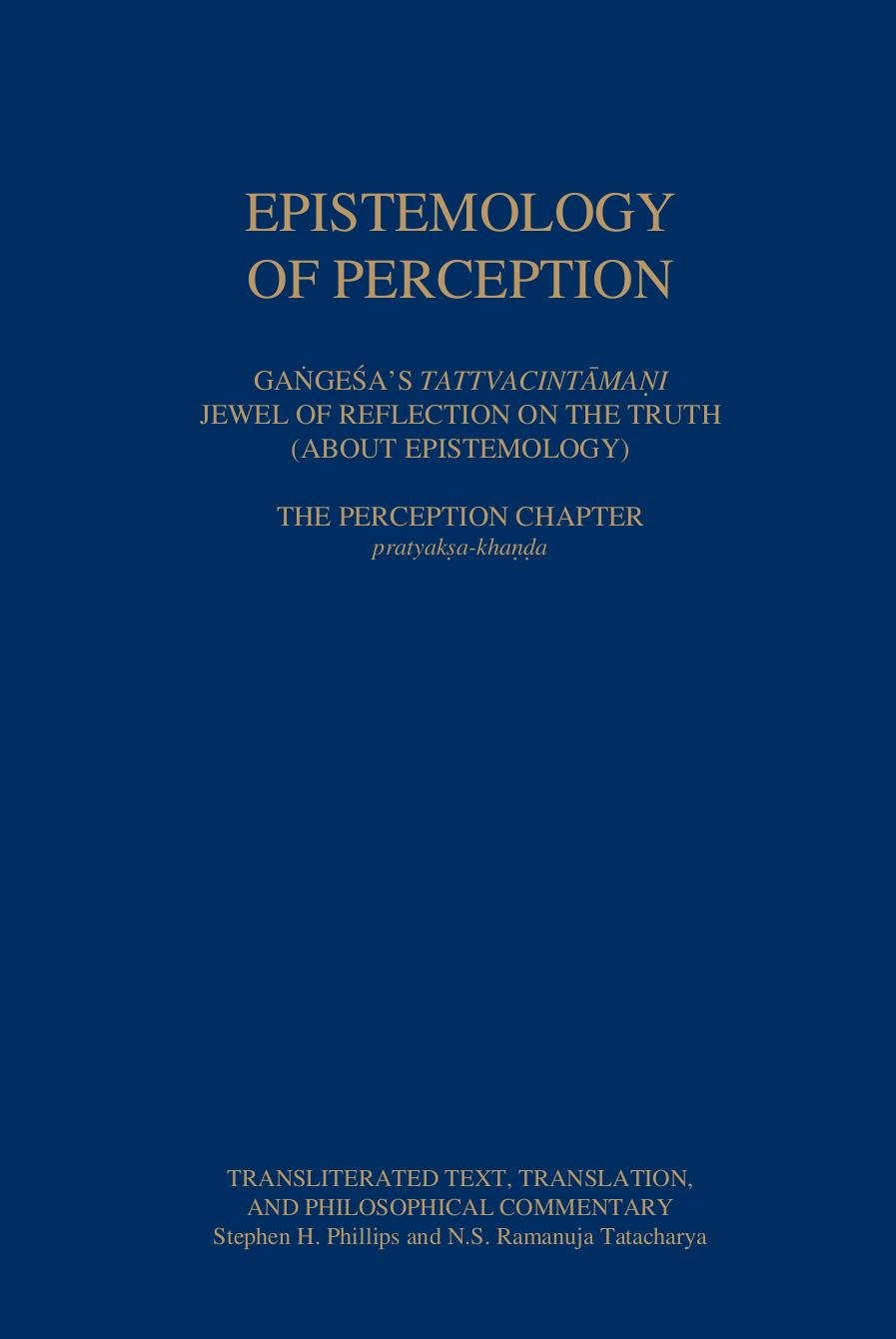 Amazon.com: Epistemology of Perception: Gangesa's Tattvacintamani ...