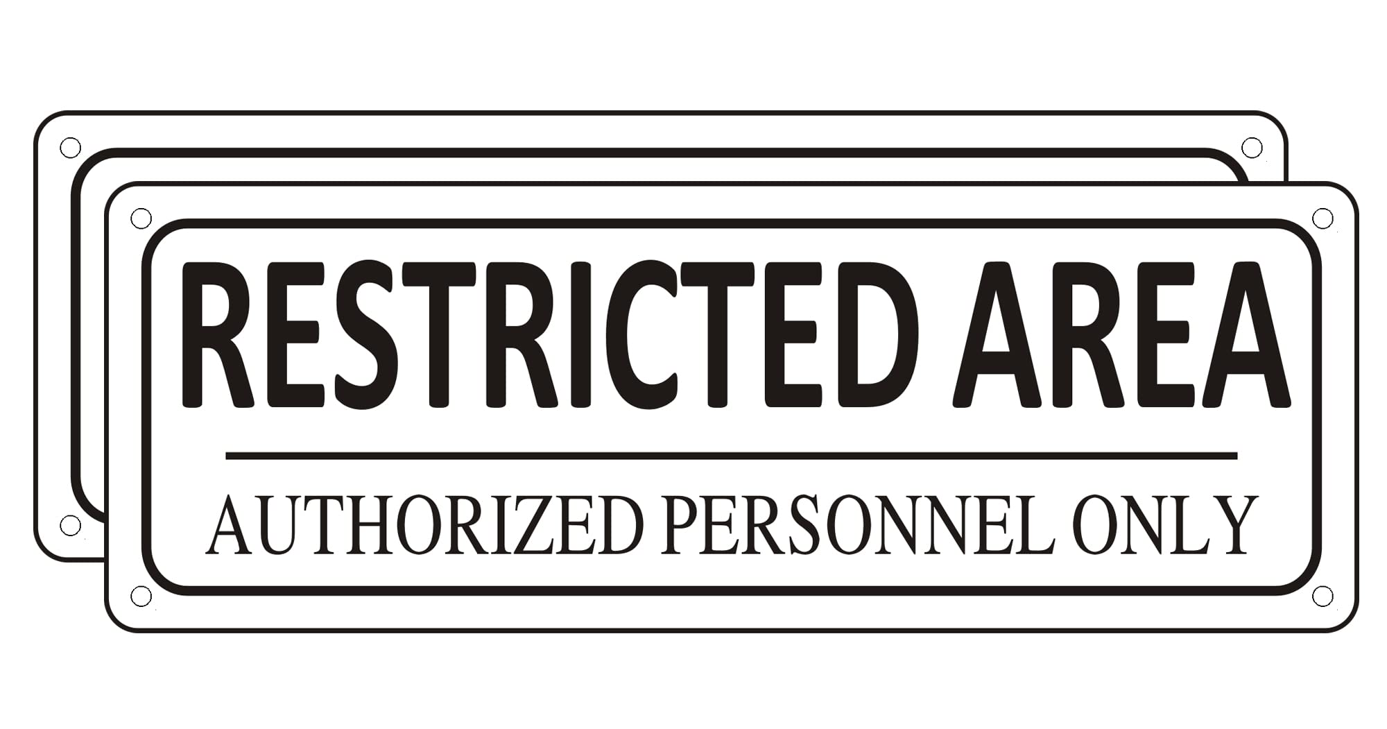 Restricted Area Sign Metal 2 Pack Authorized Personnel Only 10 ...