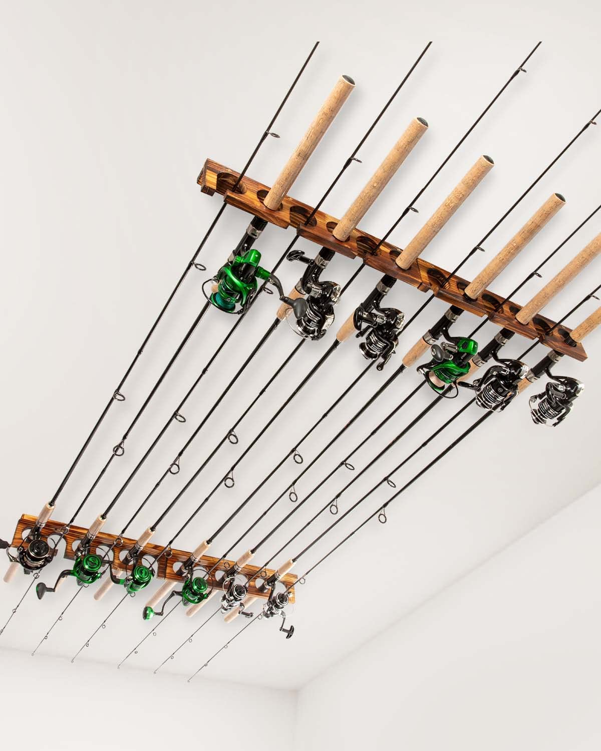 Snapklik.com : Fishing Pole Rod Holders Racks For Wall Or Ceiling ...