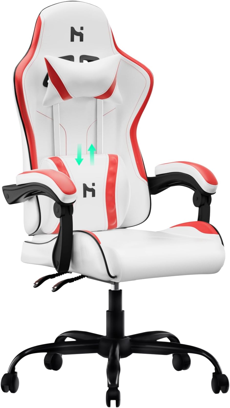 HLFURNIEU Sedia da Gaming Ergonomica, Sedia Gamer con Poggiapiedi ...