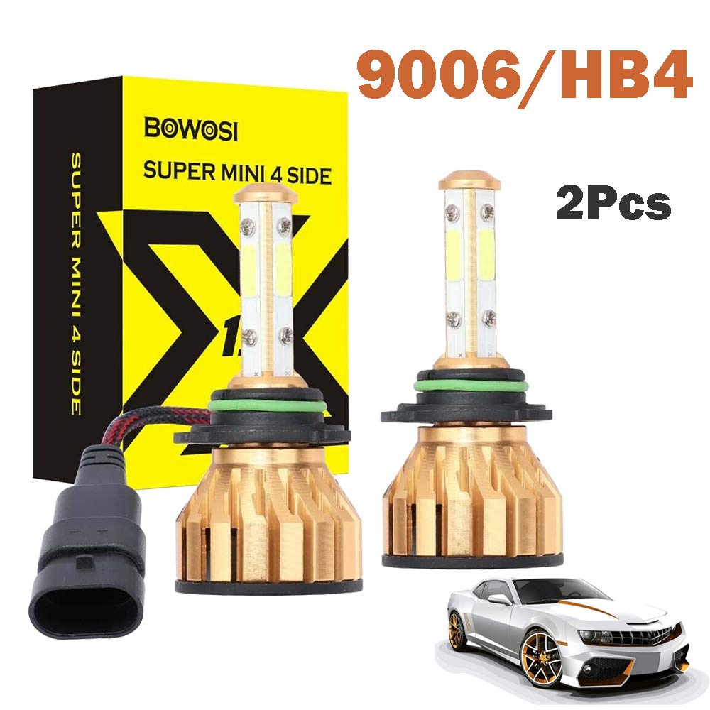 Buy 9006 HB4 LED Headlight Bulb 200W 20000LM 6500K Cool White 4-sides ...