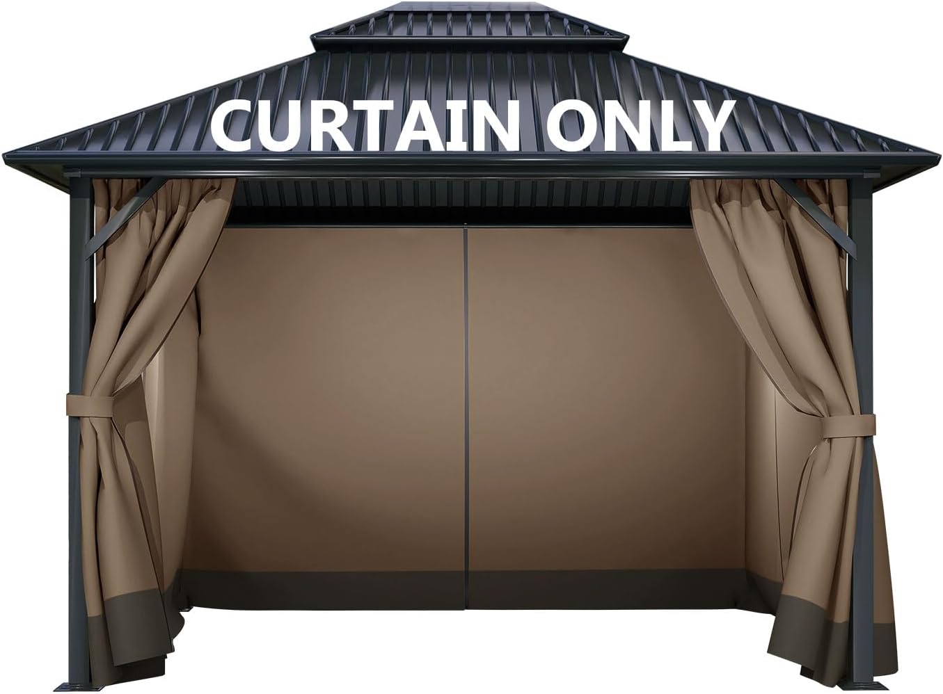 COWVIE Gazebo Privacy Curtain Replacement Universal 4-Panel Sidewalls ...