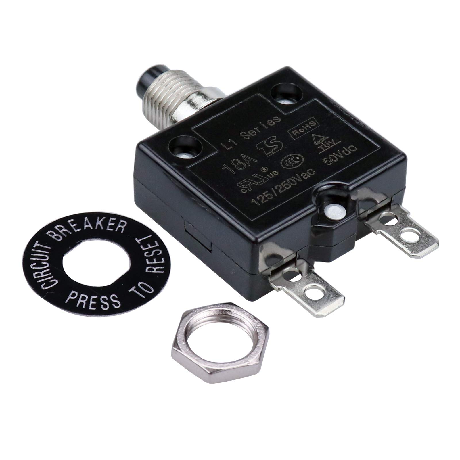 Snapklik.com : RKURCK 125-250V AC 50V DC Push Button Circuit Breaker 18 ...