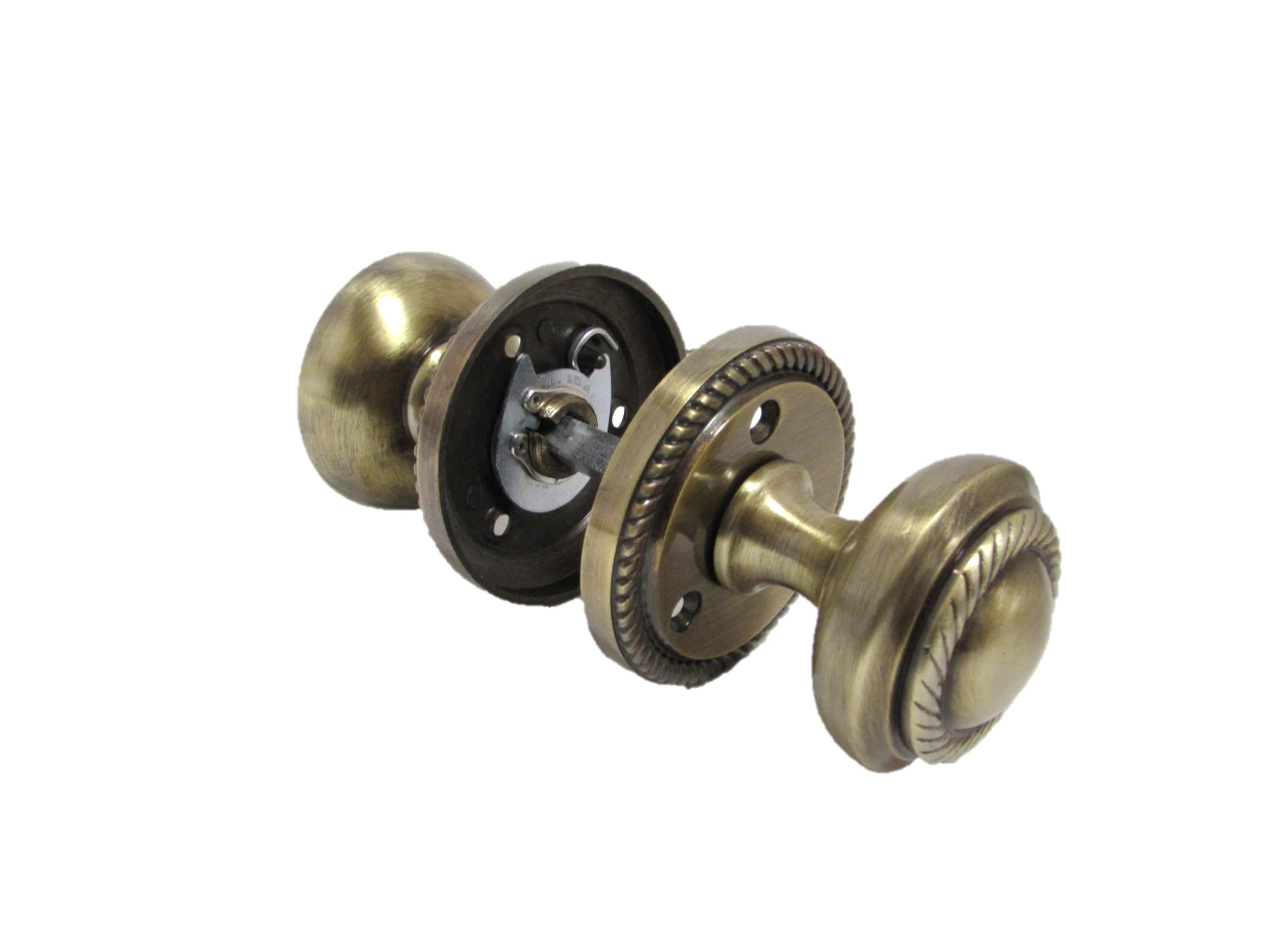 Antique Round Door Knob Set Including Tubular Latch - Georgian Style ...