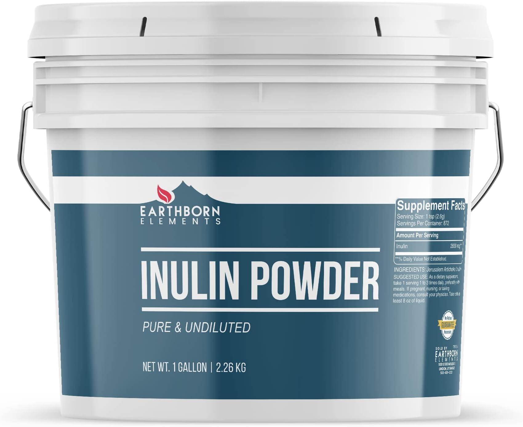 Amazon.com: Earthborn Elements Inulin 1 Gallon, Pure & Undiluted, Lab ...