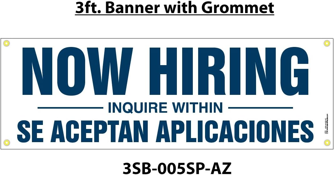 Amazon.com : "Now Hiring - Inquire Within" and Spanish Translation of ...