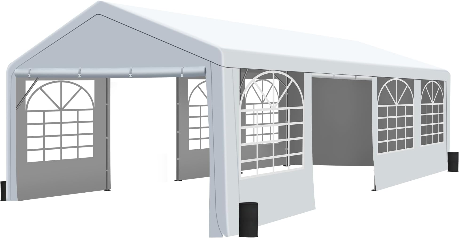 Amazon.com : Outsunny 20' x 32' Heavy Duty Party Tent & Carport with ...