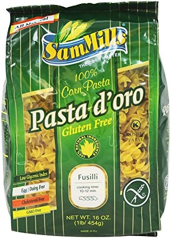 Amazon.com : Sam Mills - Pasta d'oro Gluten Free Fusilli - 16 oz (pack ...