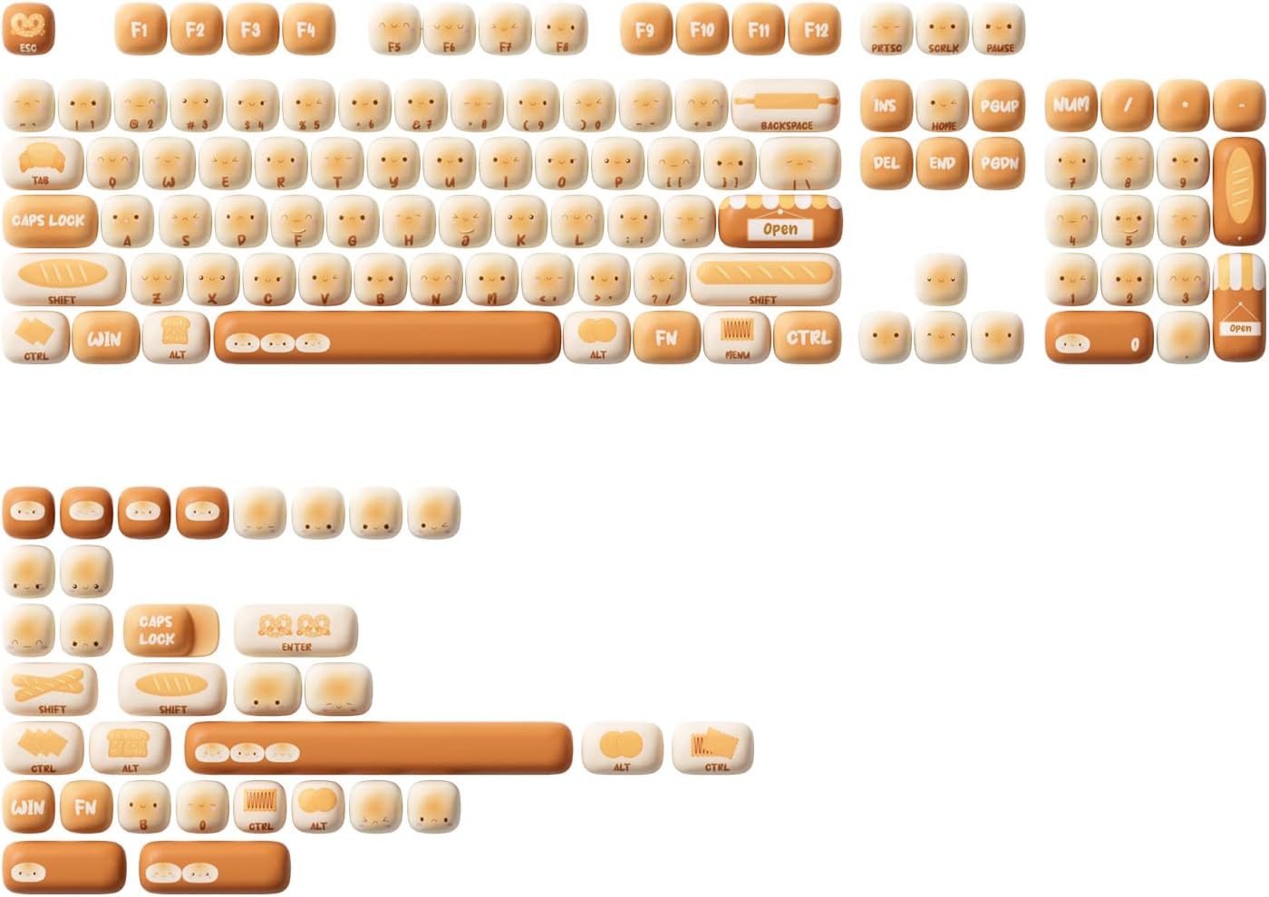 Amazon.com: Akko PBT Keycaps Set, Bun Wonderland Keycaps MOG Profile ...