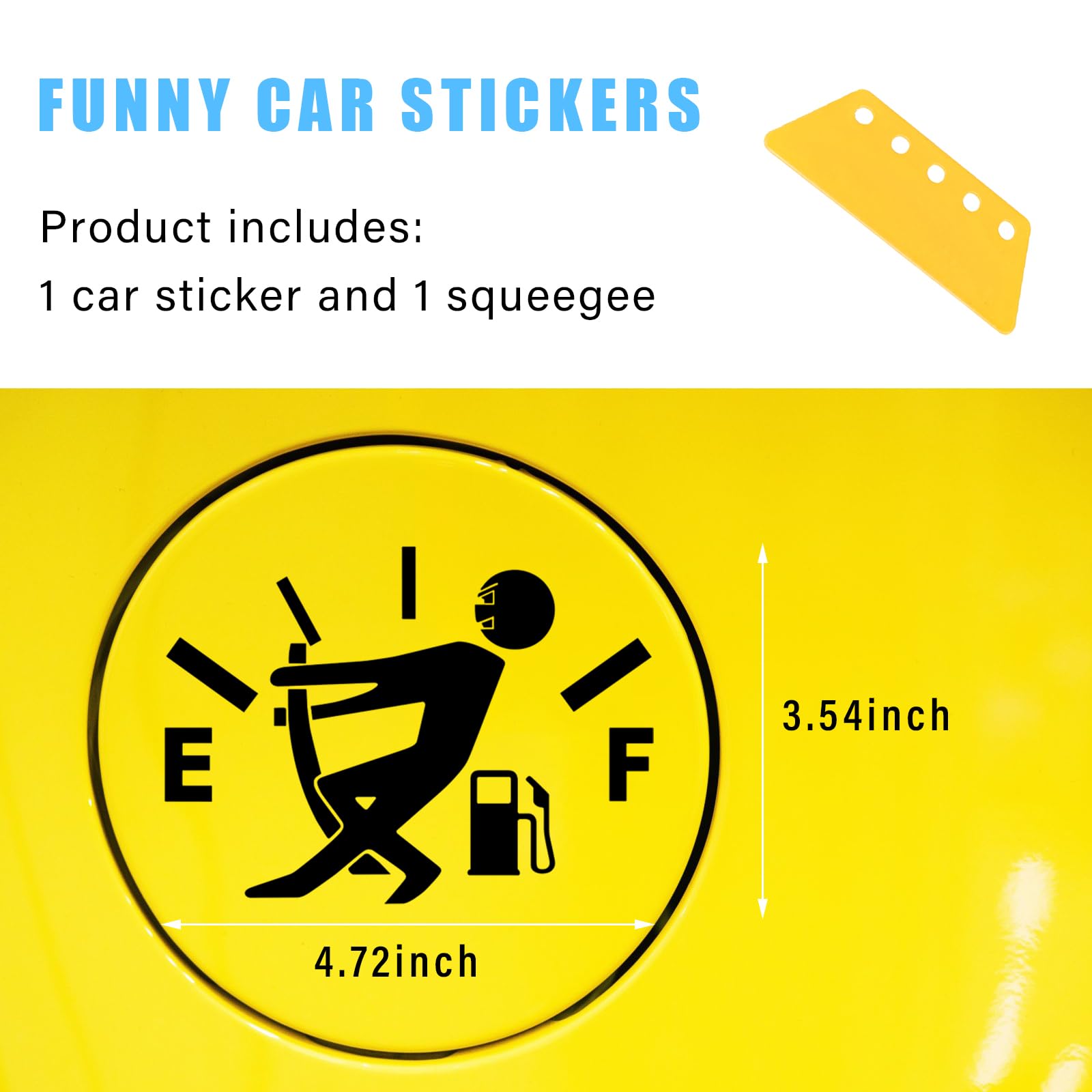 Snapklik.com : Augeny Funny Car Fuel Tank Sticker, EF Logo Waterproof ...