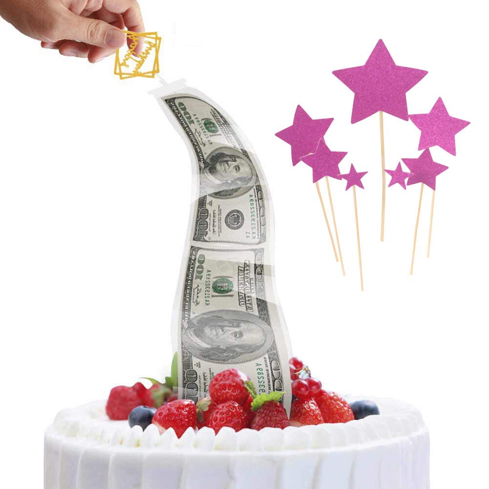 Buy Money Cake Pull Out Kit, Cake Money Box with Happy Birthday Star ...