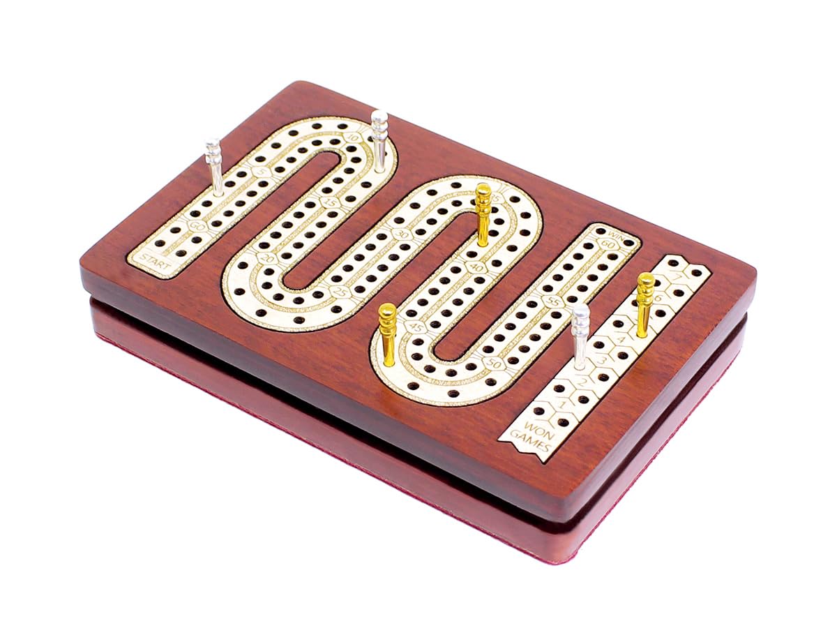 Amazon.com: House of Cribbage - 2 Track (Zigzag Shape) - Wooden Travel ...