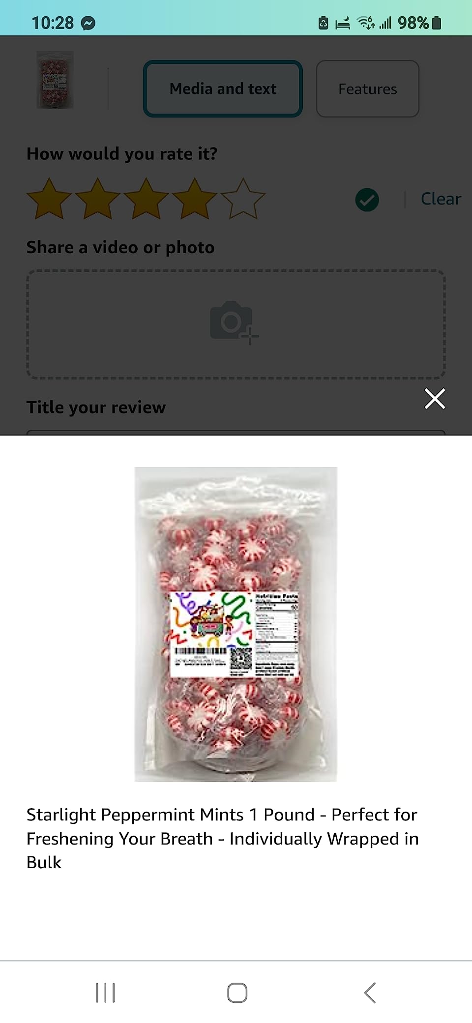 Amazon.com : Starlight Peppermint Mints 1 Pound - Perfect for Freshening Your Breath ...