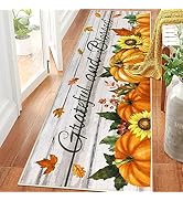 Amazon.com: Pauwer Pumpkin Kitchen Rugs Set of 2, Farmhouse Buffalo ...