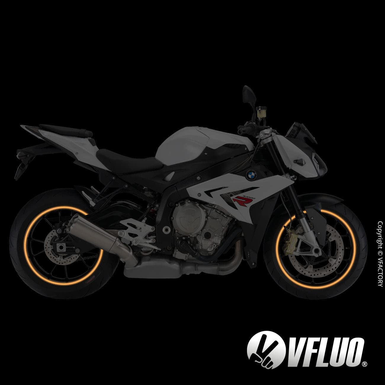 Snapklik.com : Motorcycle Reflective Wheel Stripes Kit, 1 Wheel Rim ...