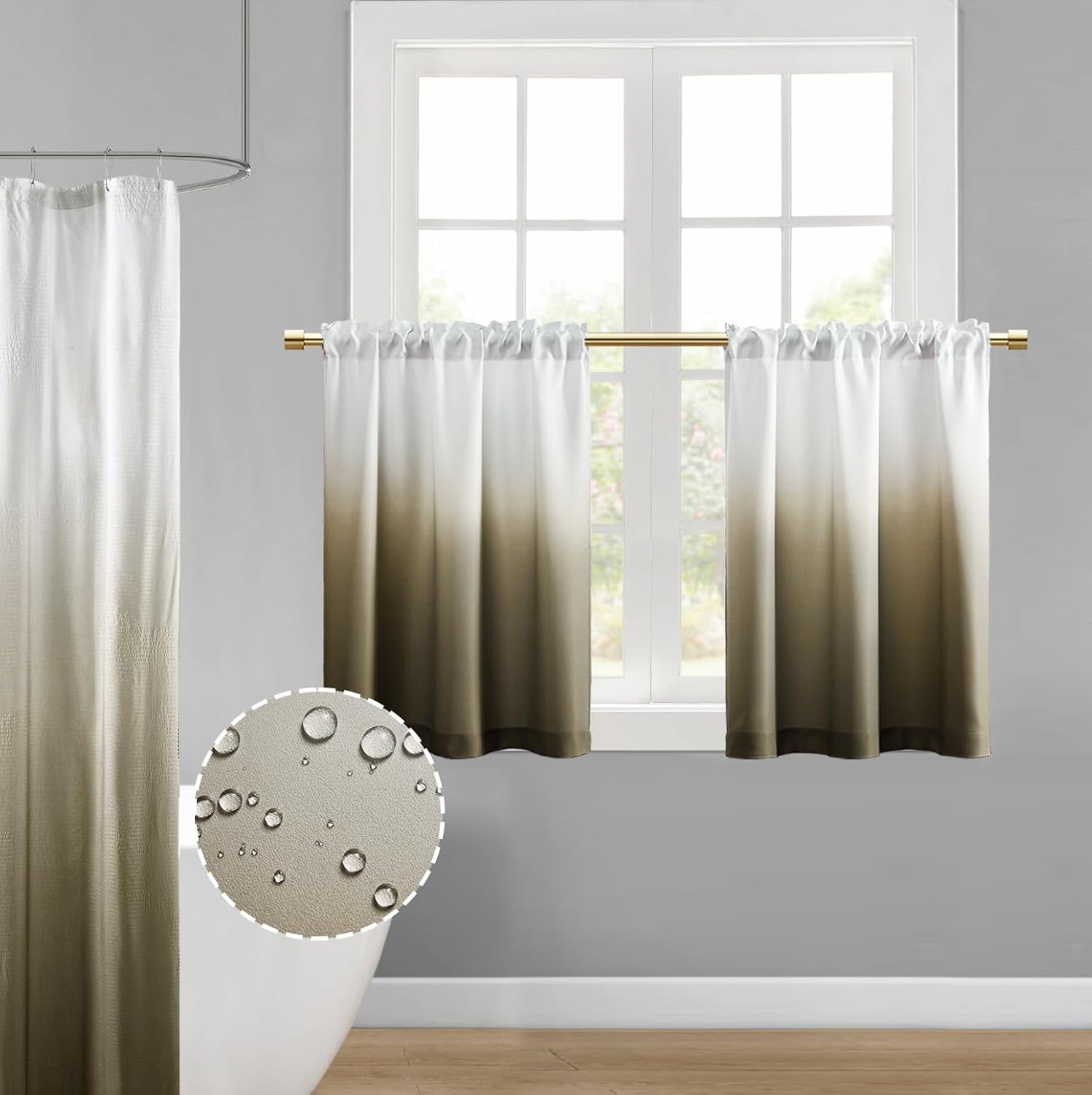 Amazon.com: XTMYI Small Curtains for Windows,Waterproof Gradient Boho ...