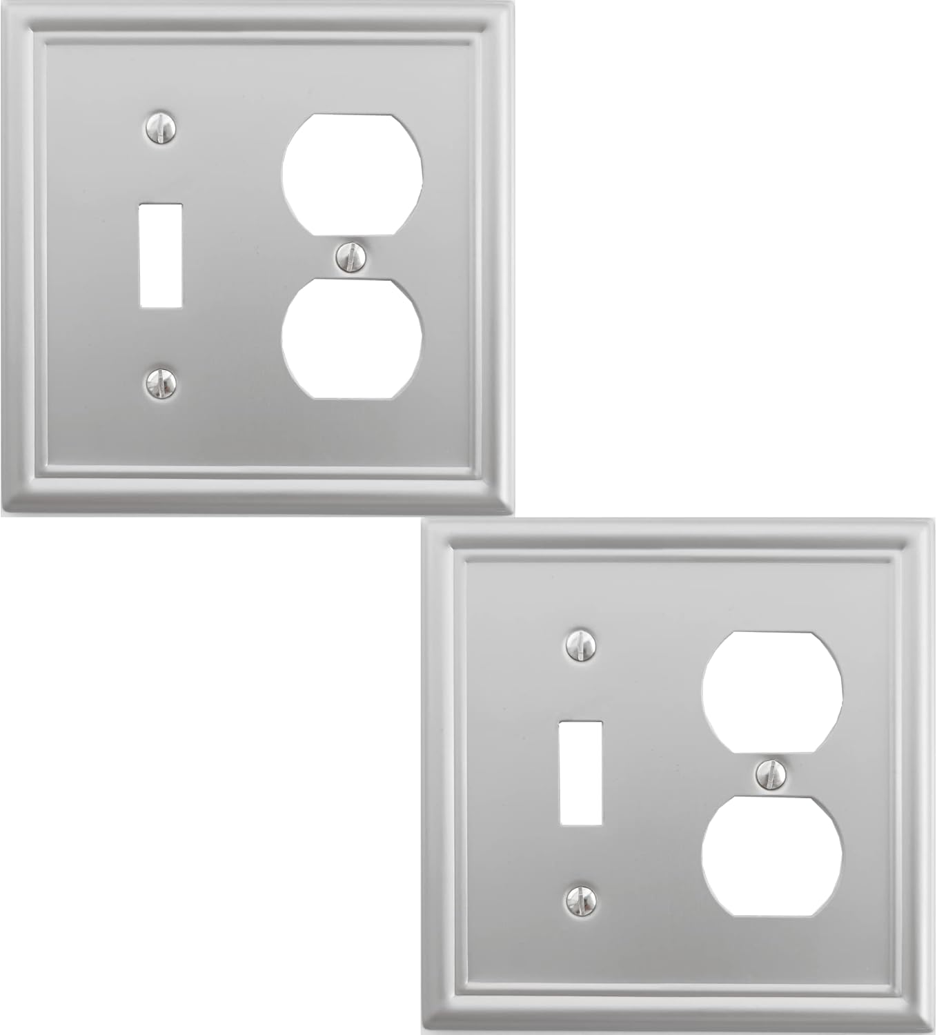 OKAWYC Toggle/Duplex Light Switch Cover Luca Metal Wall Plate, 2-Pack ...