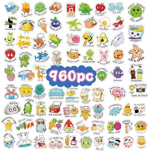 Amazon.com : Pajean 400Pcs Punny Rewards Stickers Motivational Punny ...