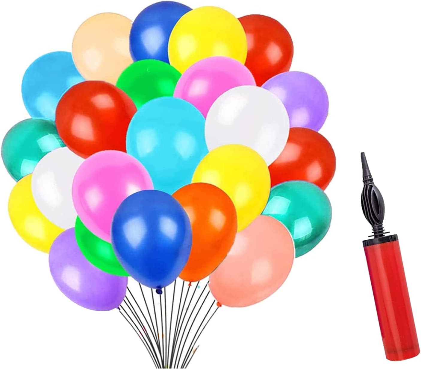 Party Propz Rubber Rainbow Balloons For Decoration-101 Pcs Multicolor ...