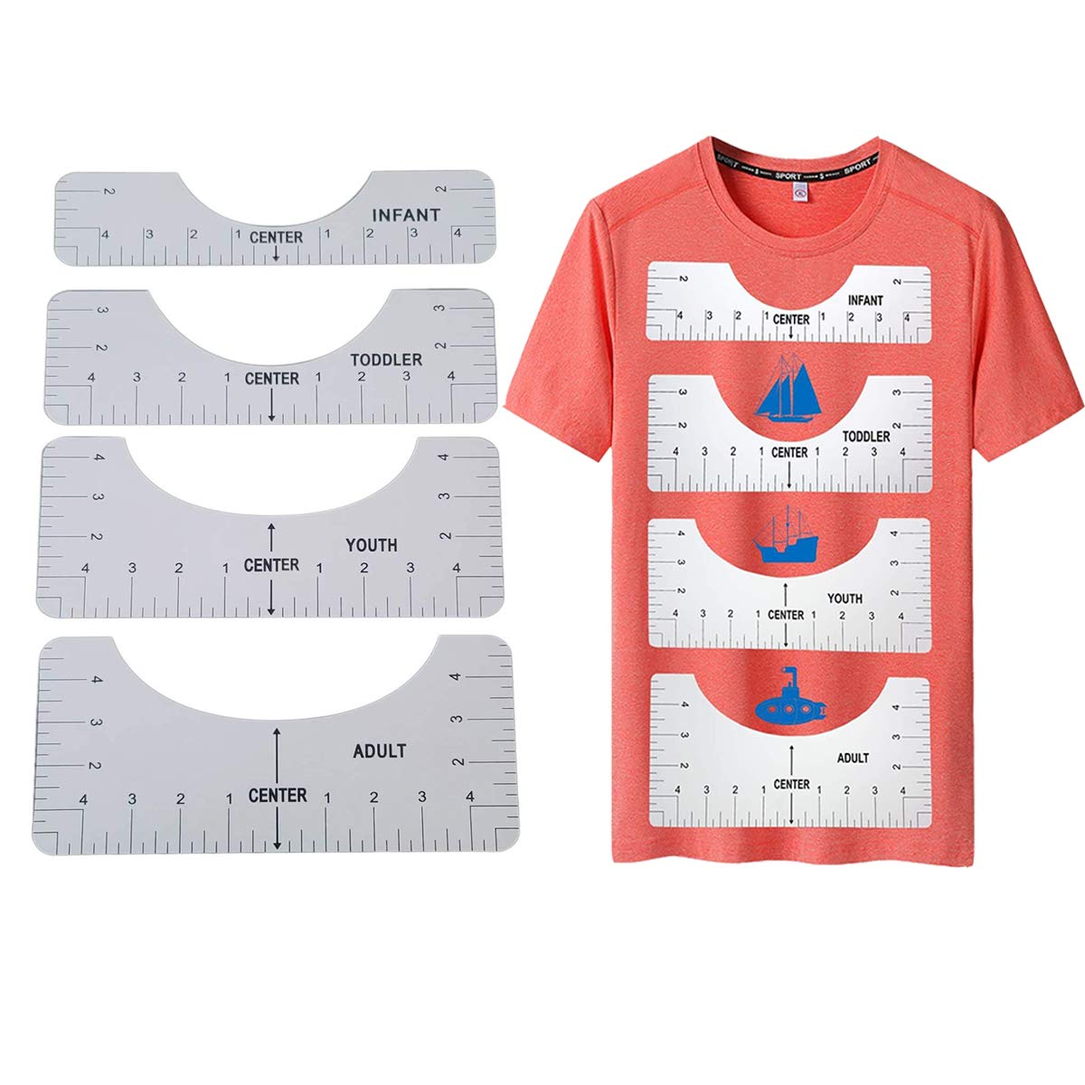 Goming 4 Pack T Shirt Alignment Ruler For Guiding T | Desertcart PAKISTAN