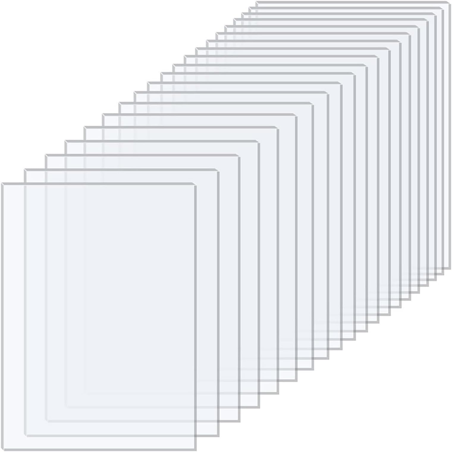 20 Sheet Transparent Acrylic Painting Boards, Lightweight Clear ...