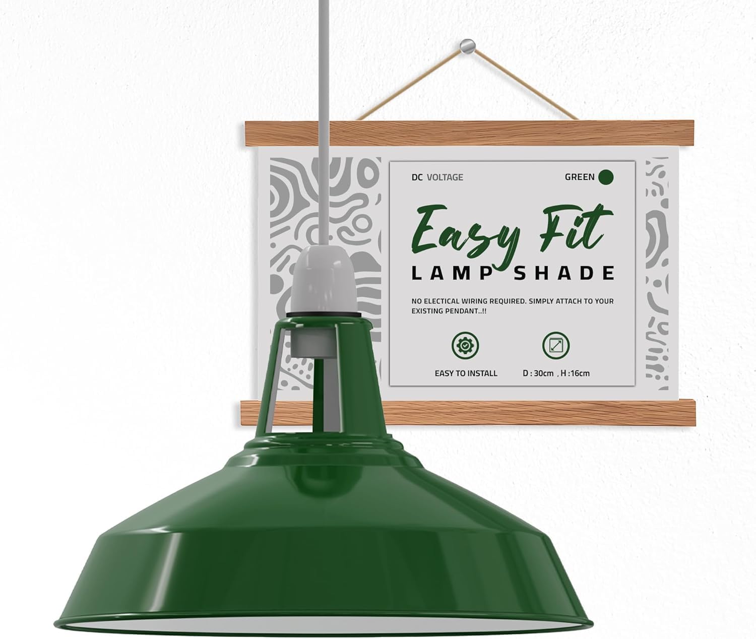 Dc Voltage 30cm Metal Ceiling Lamp Shade Easy Fit Light | Desertcart ...