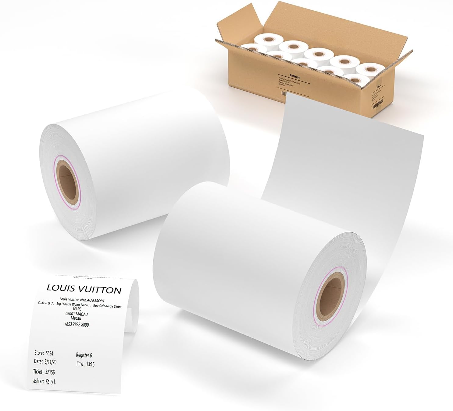 Amazon.com : 10 Rolls 2 1/4" x 85' Thermal Paper Cash Register POS ...