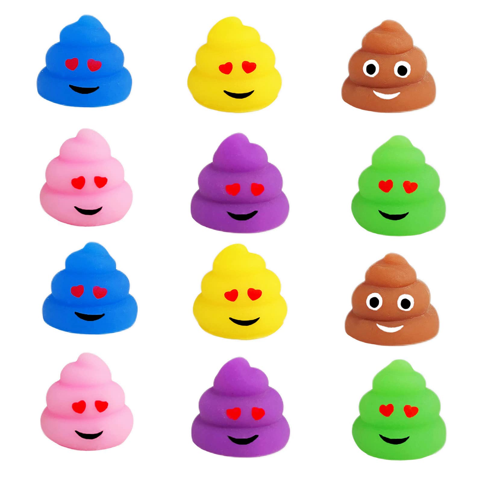 12p Mochi Squishy Poop Toys Mini Poo Mochies Squishies Moji ...
