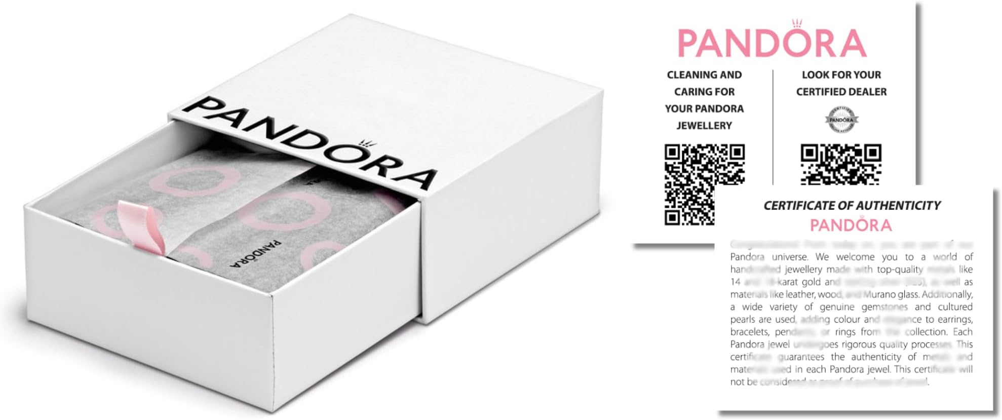 PANDORA Boîte à bijoux pour bracelets P11051 (9 x 9 x 4 cm) : Amazon.fr ...