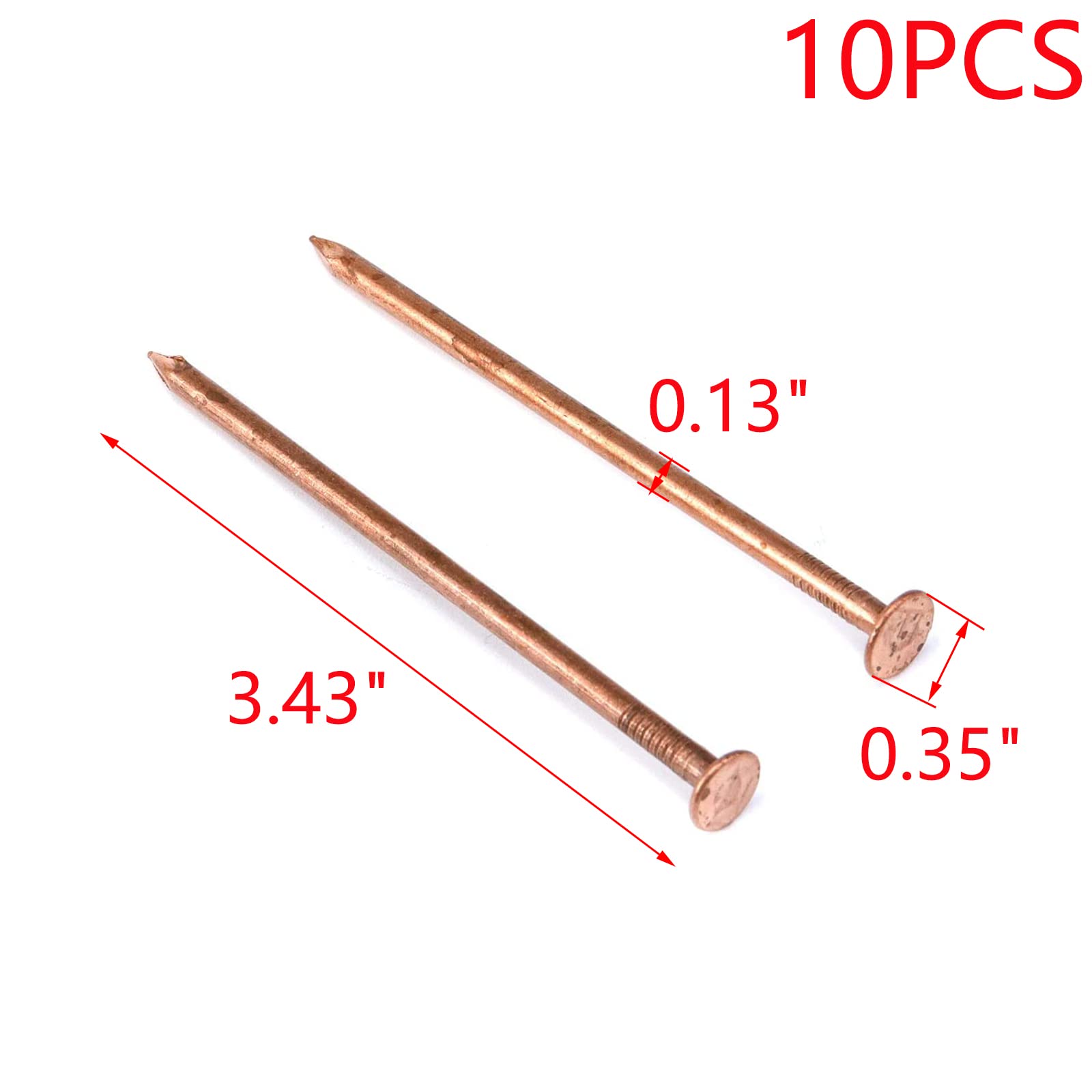 Snapklik.com : 10 Pack 3.4 Inch Copper Nails Solid Copper Nail Spikes ...