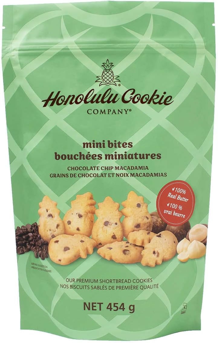 Honolulu Cookie Company Chocolate Chip Macadamia Mini Bites Premium ...