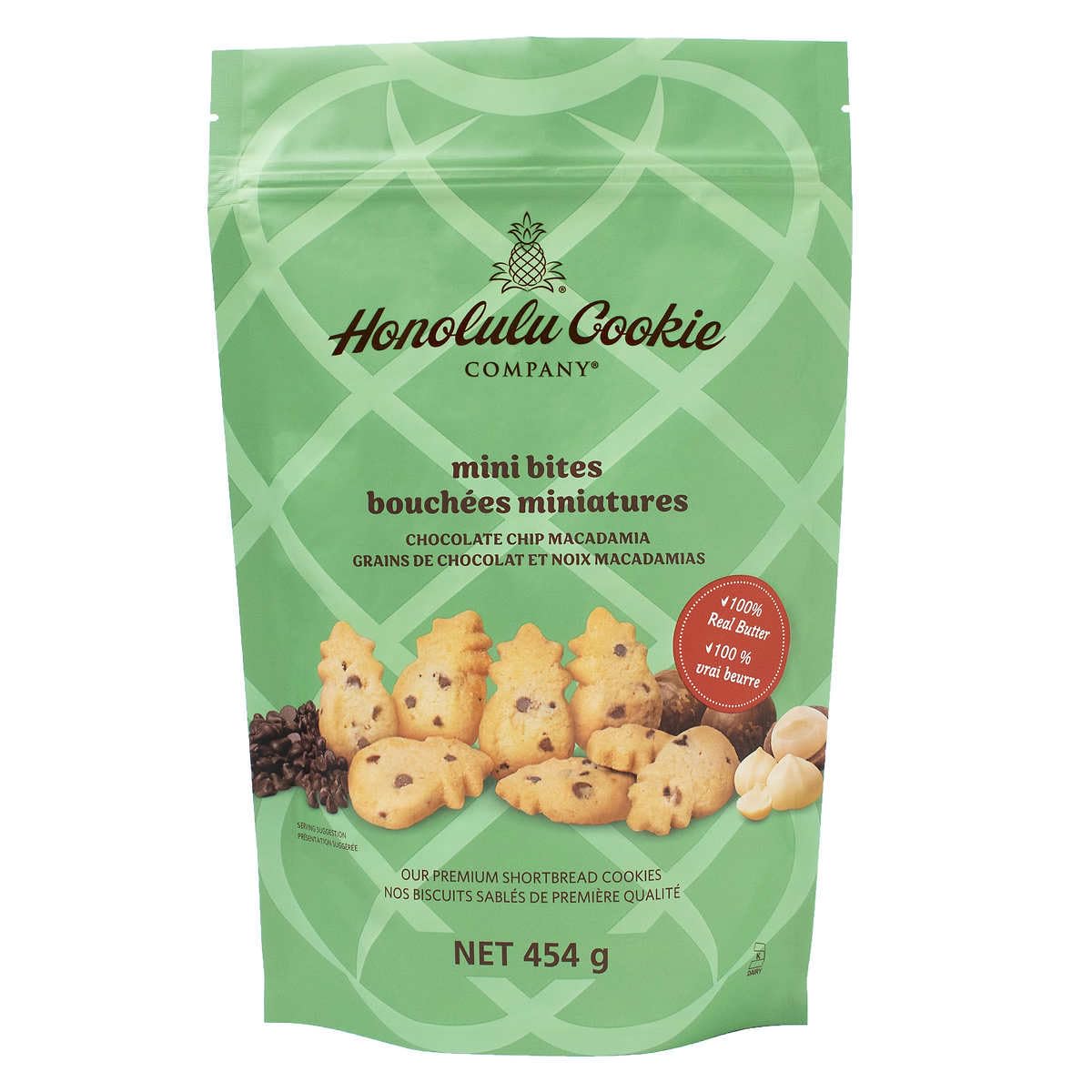 Honolulu Cookie Company Chocolate Chip Macadamia Mini Bites Premium ...