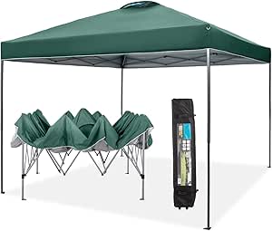 Amazon.com : 10x10ft Pop-up Canopy Tent Straight Legs Instant Canopy ...