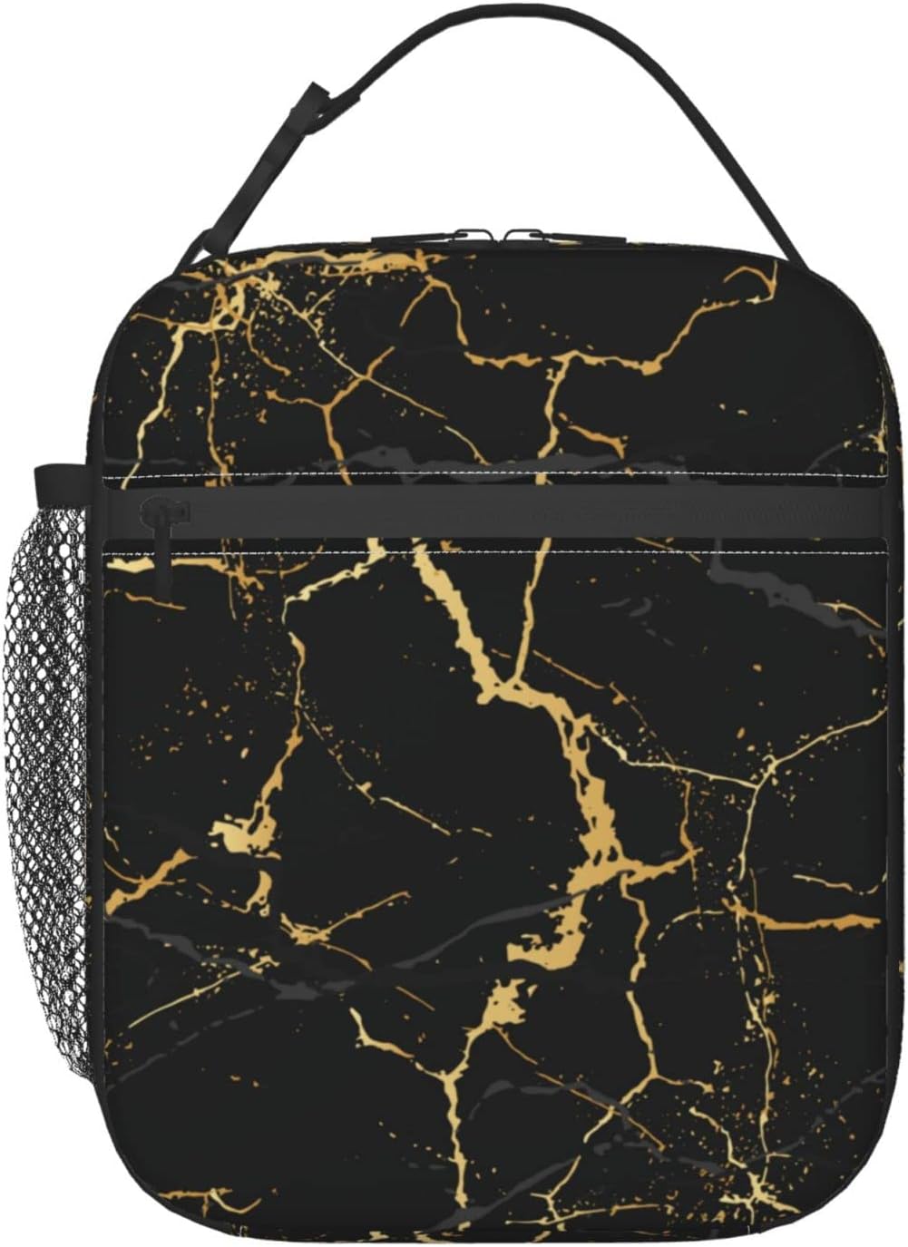 Amazon.com: Gbuzozie Black Marble Lunch Bag Insulated Portable Reusable ...