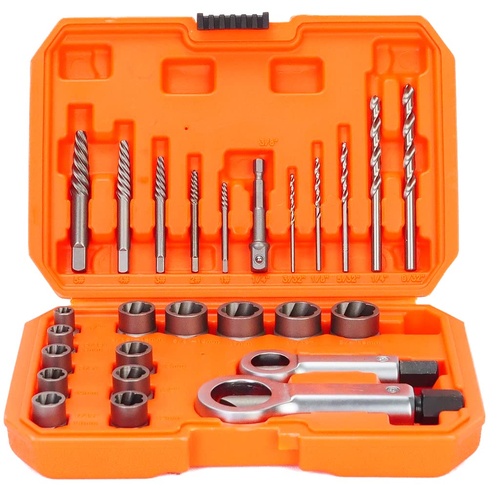 Buy Luckyway26 Piece Impact Bolt Nut Remover Spiral Screw Extractor